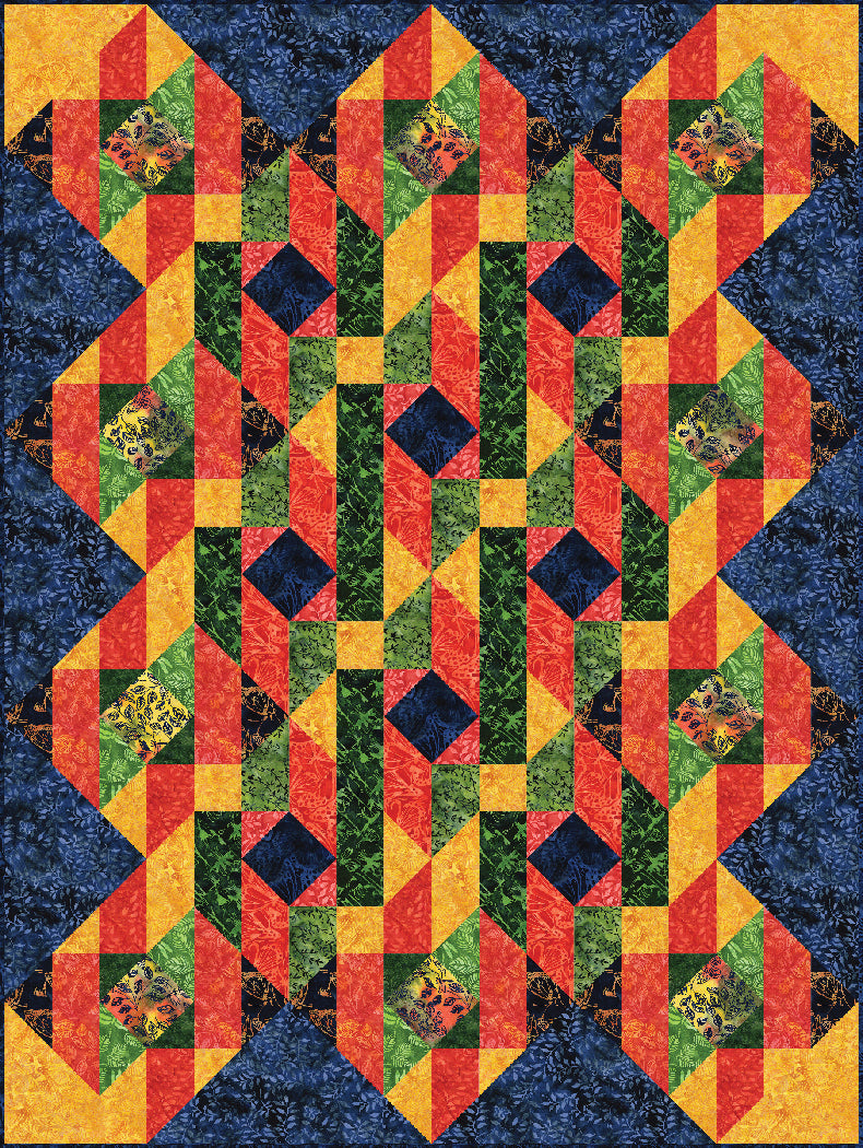 All a Flutter Quilt Pattern by Matthew Pridemore | Radiant Wings Batik ...