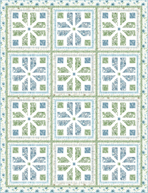 Calming Moments Quilt Pattern by Heidi Pridemore | 58" x 76" Lap Quilt ...