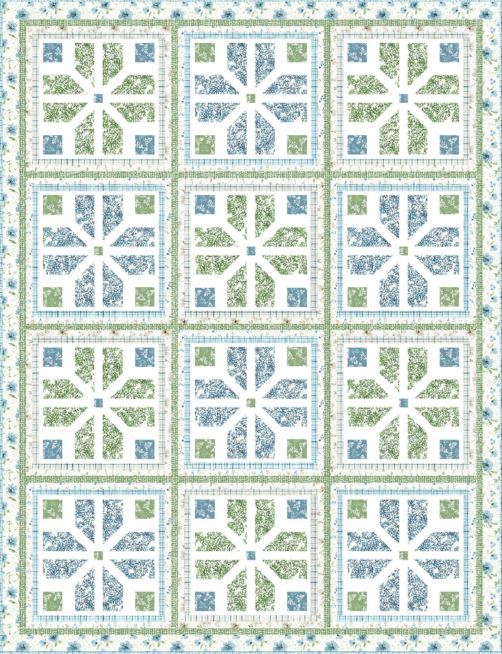 Calming Moments Quilt Pattern by Heidi Pridemore | 58" x 76" Lap Quilt ...