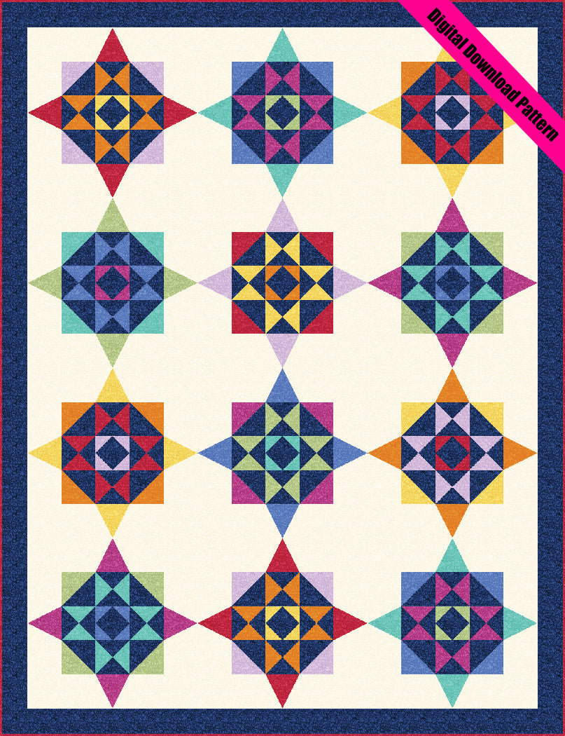 Color Fusion Quilt Pattern by Heidi Pridemore | Foliage Tonal Quilt ...