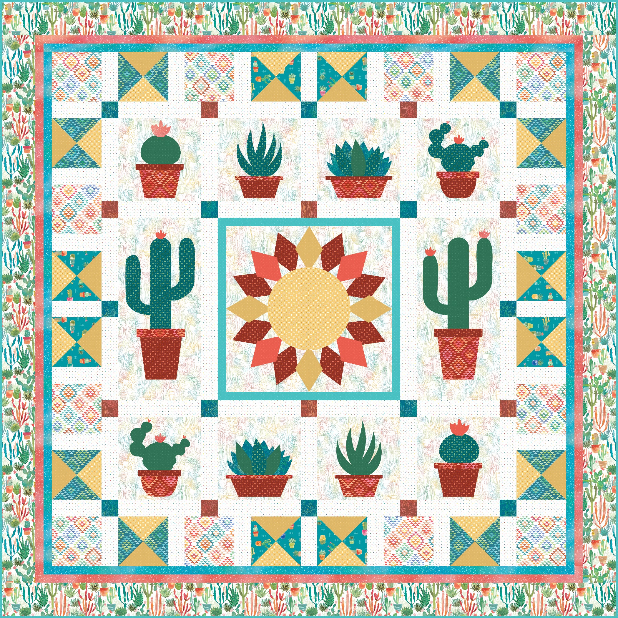 Desert Blooms Quilt Pattern by Matthew Pridemore | Desert Dreams by Maywood Studio – The ...