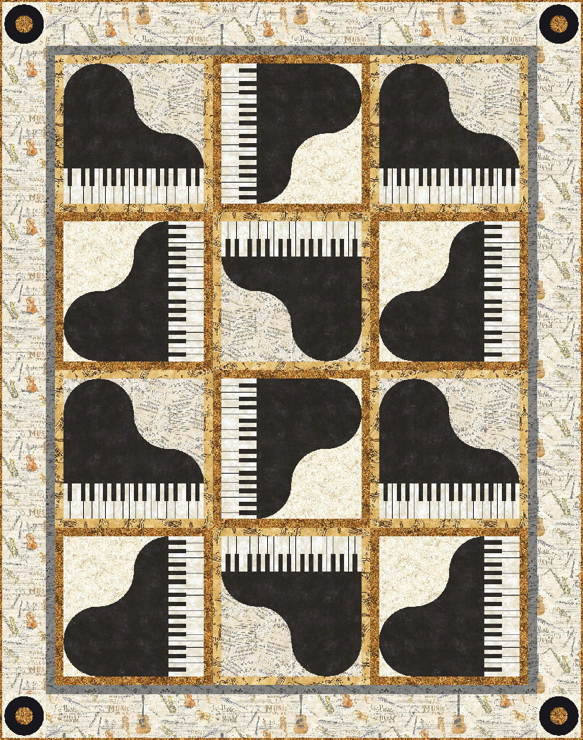 Dueling Pianos Quilt Pattern | The Whimsical Workshop – The Whimsical ...