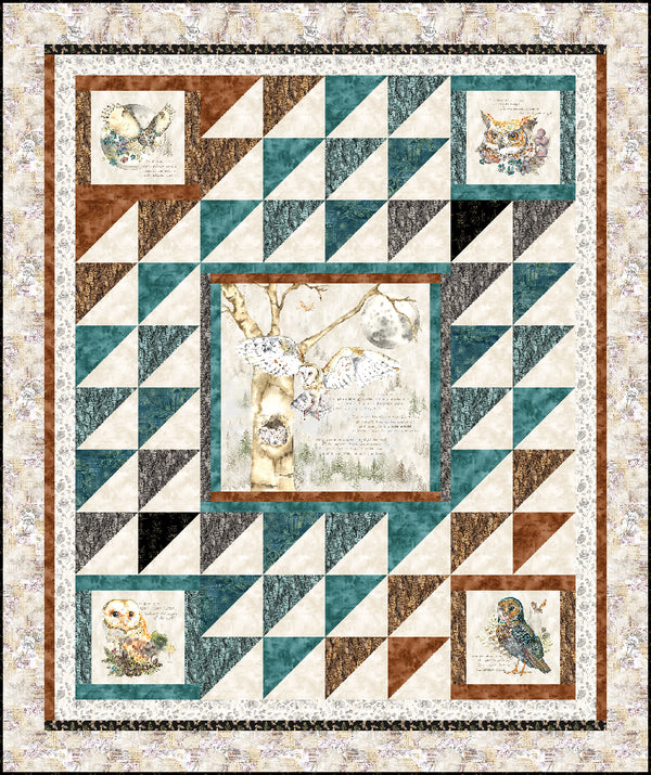 Feathered Grace Quilt Pattern by Matthew Pridemore | Owl Quilt with ...