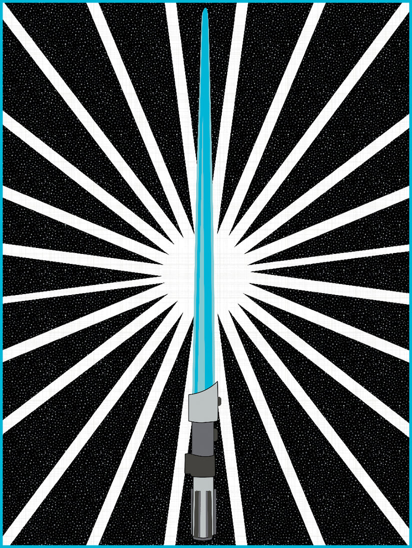 May the Force Be With You Quilt Pattern by Heidi Pridemore | Lightsaber ...