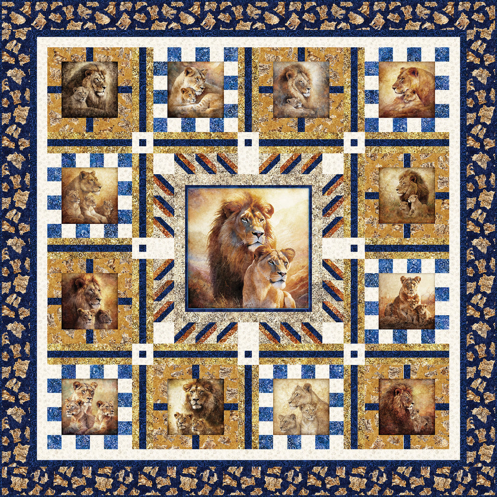 Majestic Pride Quilt Pattern by Matthew Pridemore | Roar of the Pride ...