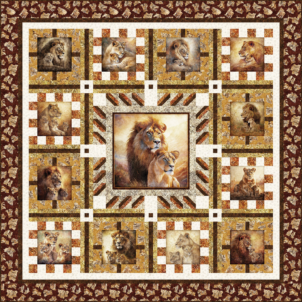 Majestic Pride Quilt Pattern by Matthew Pridemore | Roar of the Pride ...
