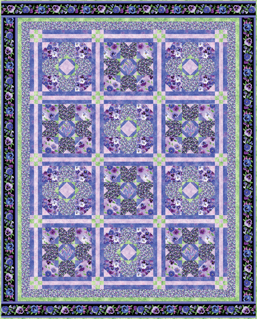Pansy Passion Quilt Pattern by Matthew Pridemore | The Whimsical Workshop – The Whimsical ...